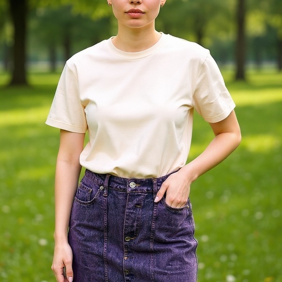 Hot Topic | Skirts | Hot Topic Purple Denim Mini Skirt | Poshmark